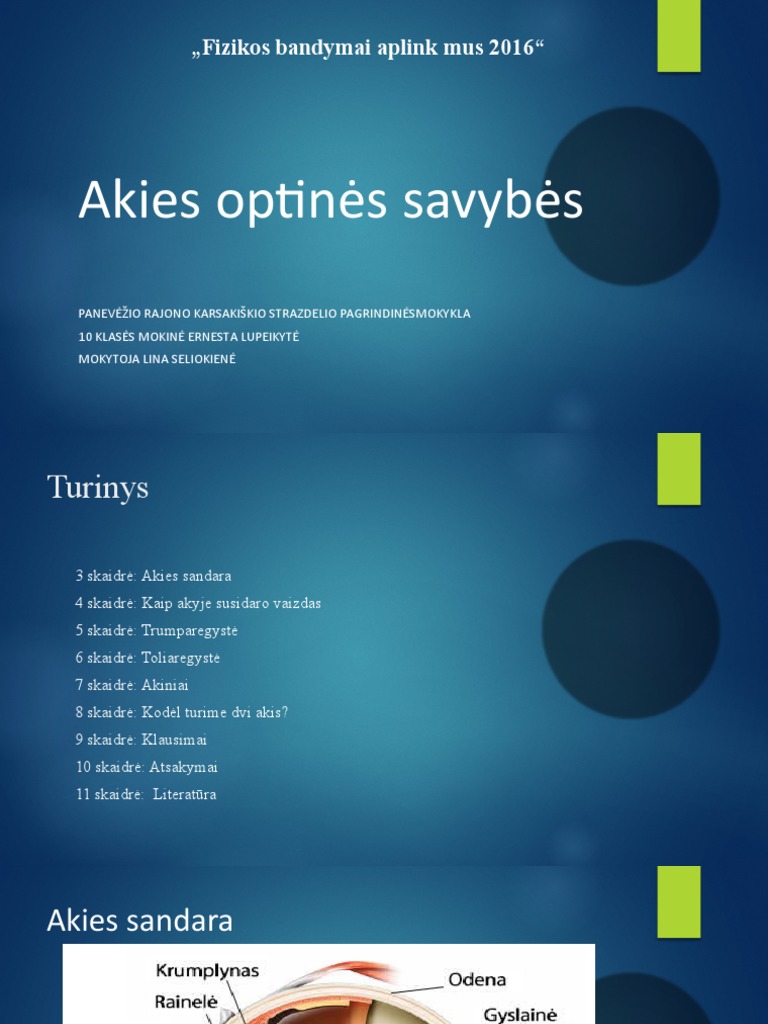 10 Akies Optinės Savybės PPT 75 | PDF
