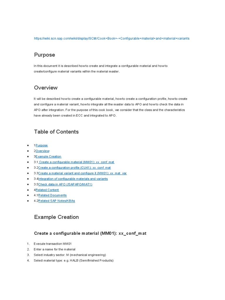 Cook Book - Configurable Material and Material Variants | PDF ...