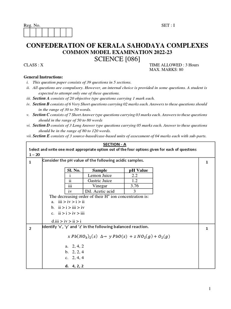 General Science Final SET 1 QP | PDF | Series And Parallel Circuits | Resistor