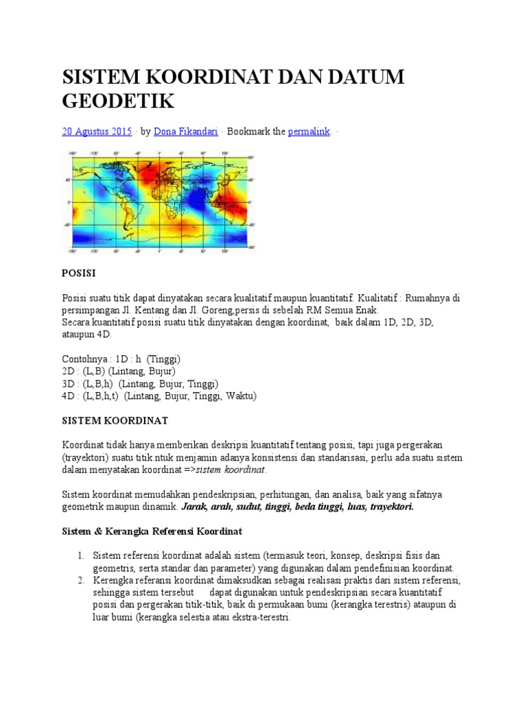 Sistem Koordinat | PDF