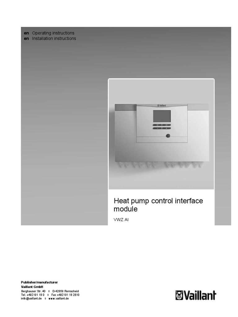 VWZ Ai | PDF | Water Heating | Heat Pump