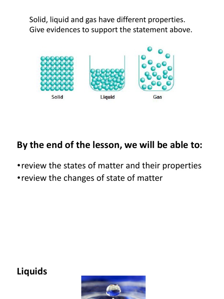 Revision On Particles Theory | PDF | Liquids | Gases