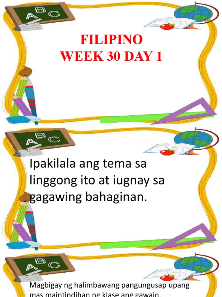 WEEK-30-FILIPINO-DAY-1-5 | PDF