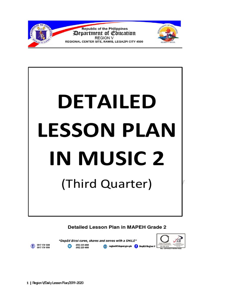 Grade 2 Music Lesson Plan: Quarter 3 | PDF | Lesson Plan | Teachers