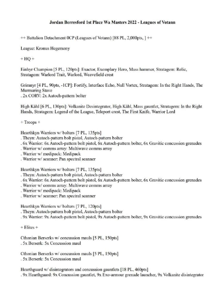 Leagues of Votann List | PDF