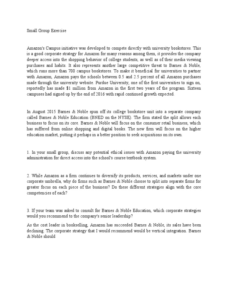 Small Group Exercise | PDF