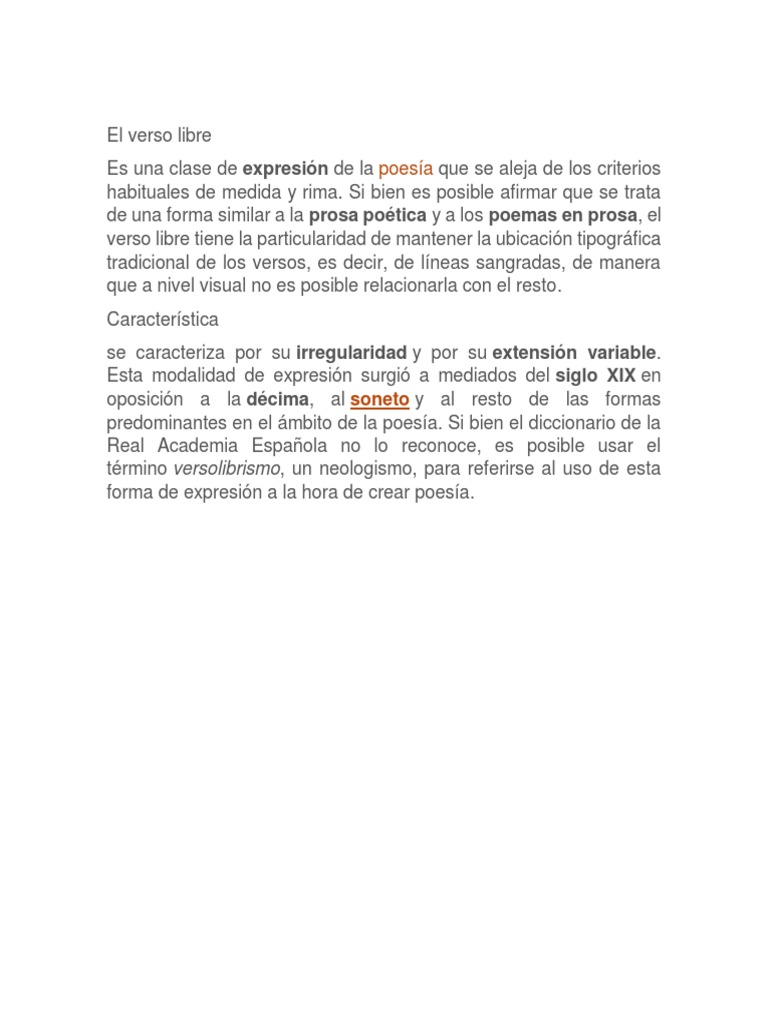 Verso Libre | PDF