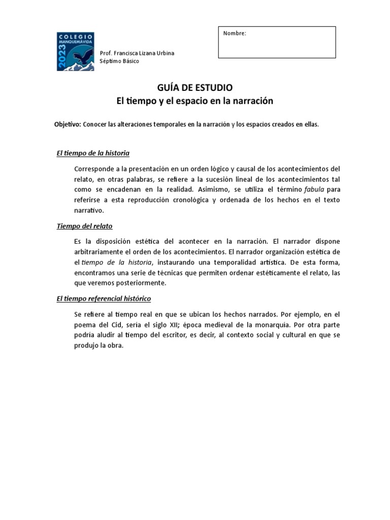 Guía El Tiempo y El Espacio | PDF