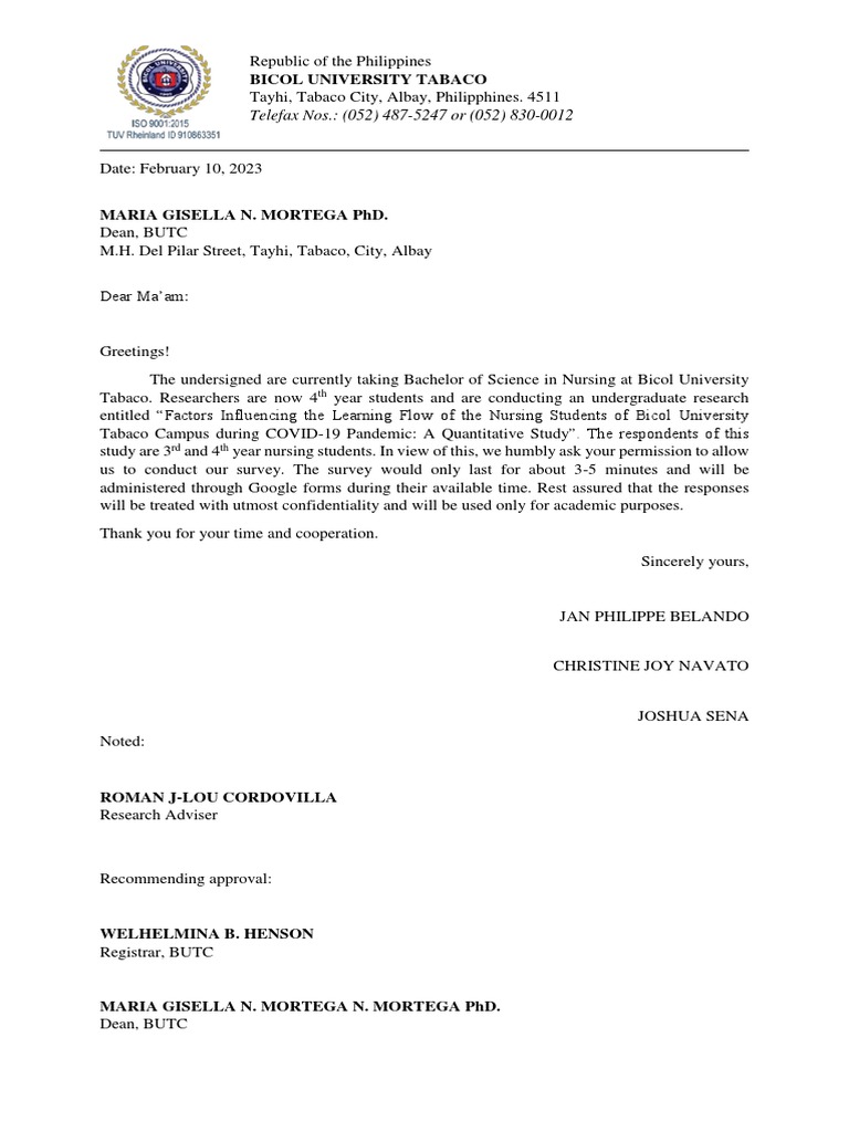 Thesis Letter | PDF