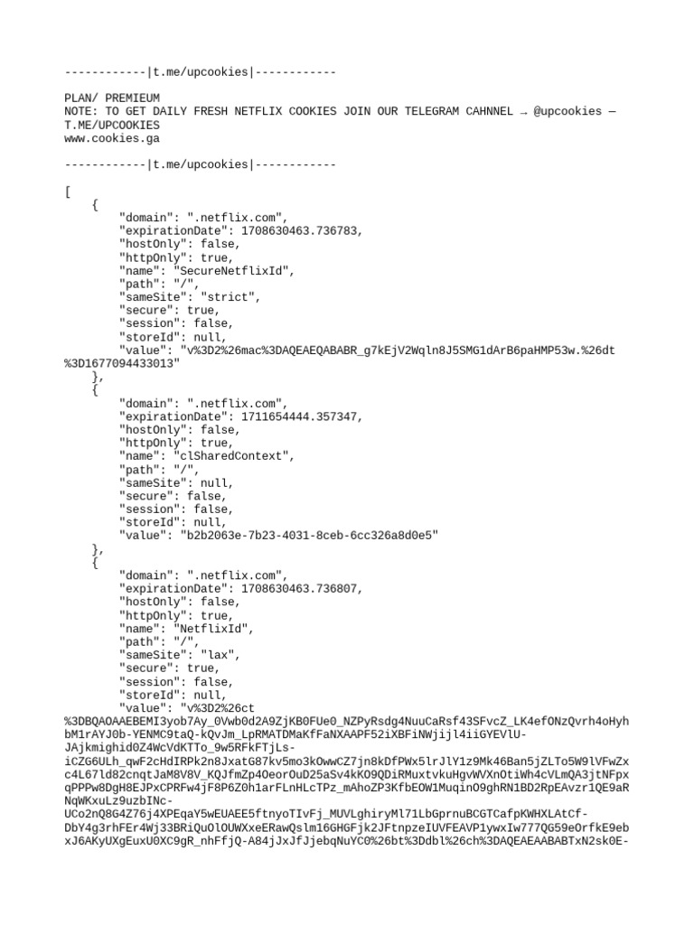 Free Netflix Cookies Guide | PDF | Http Cookie | Sql