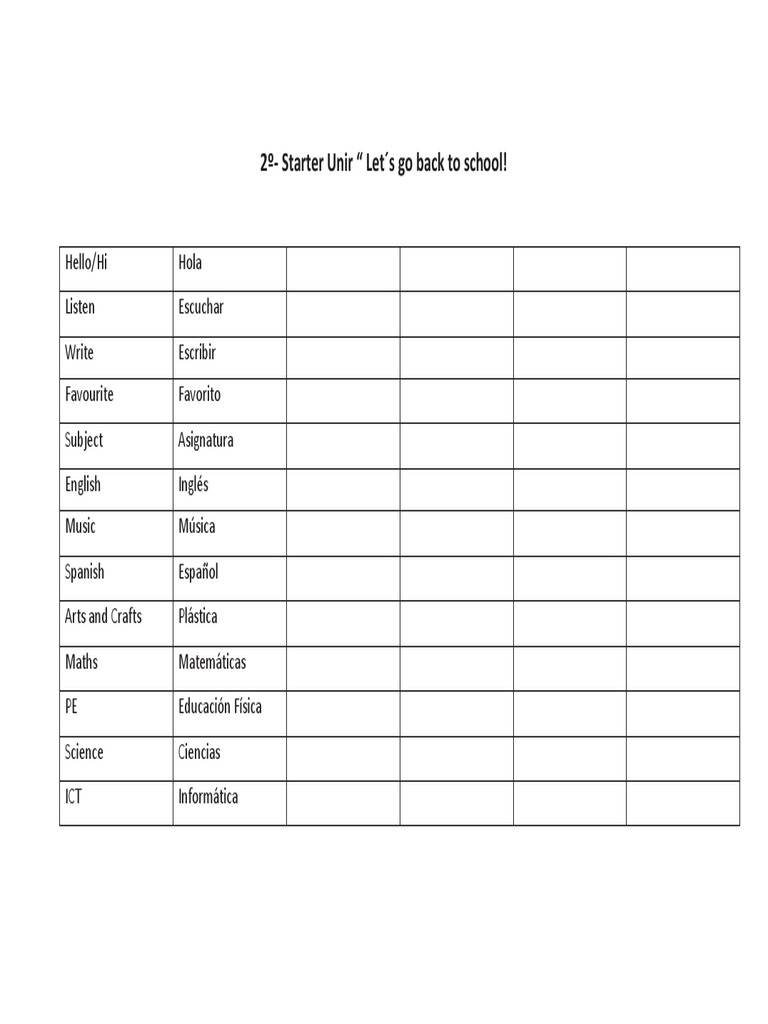 2 Cuaderno Vocabulario - y - Estructuras - 2º - Primaria | PDF