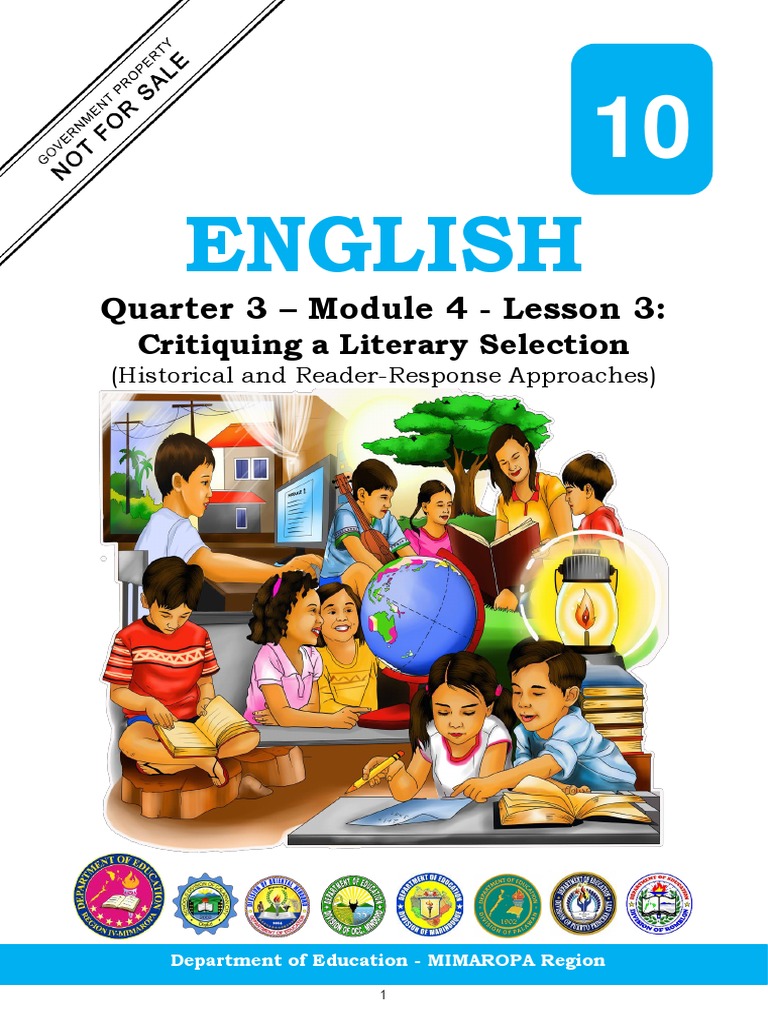 Eng10 Q3 Module 4 Lesson 3 Critiquing A Literary Selection 3 Digital