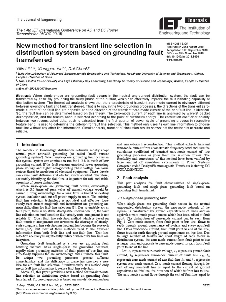 The Journal of Engineering - 2018 - Li - New Method For Transient Line ...