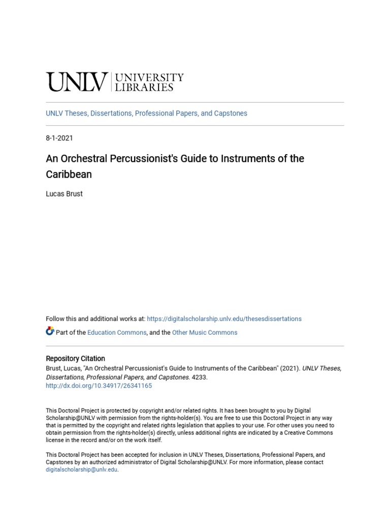 An Orchestral Percussionists Guide To Instruments of The Caribbe | PDF ...