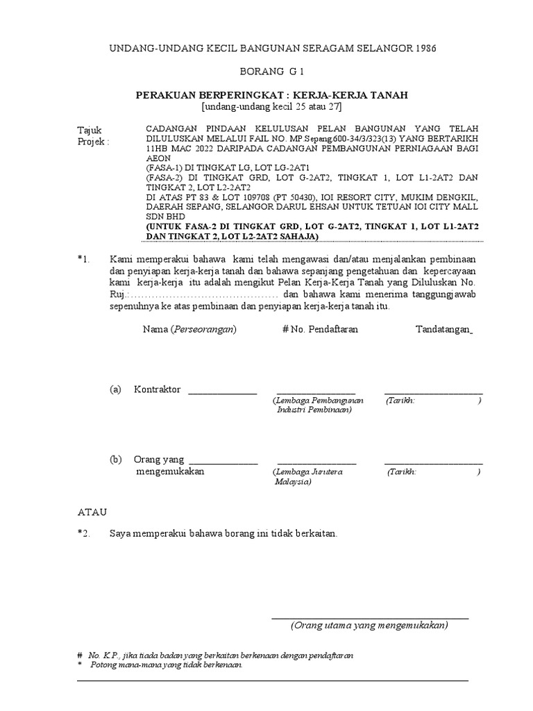 Borang - G-Selangor (BM) - AEON - P2 | PDF