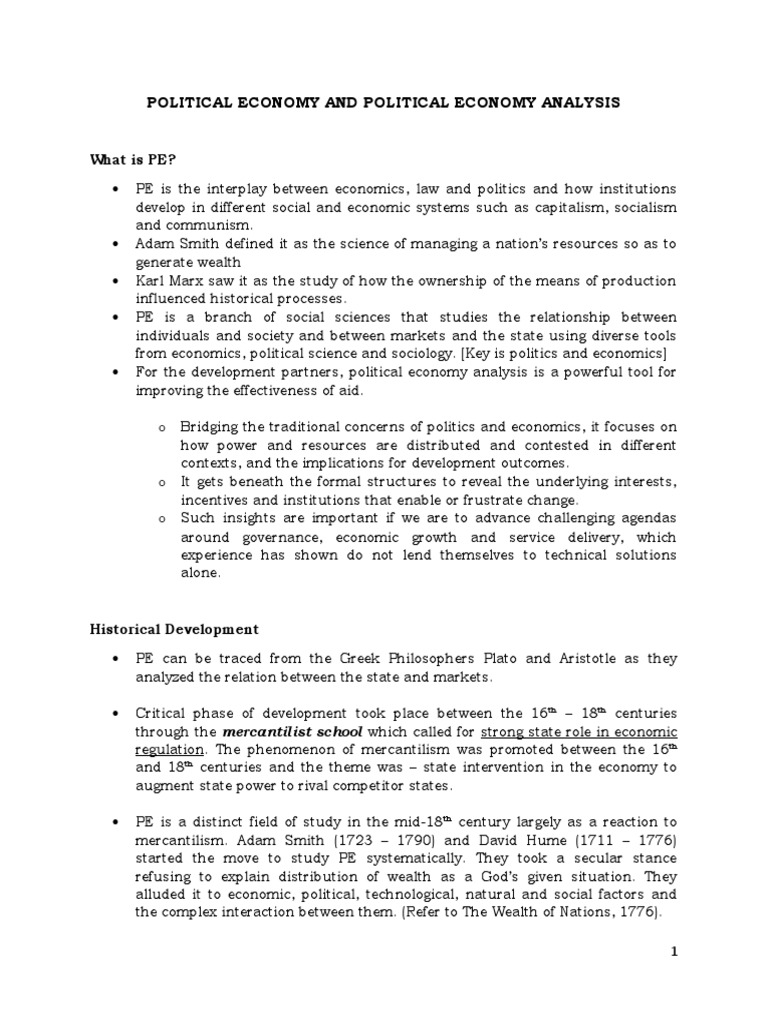 Understanding Political Economy Analysis | PDF | Economics | Taxes