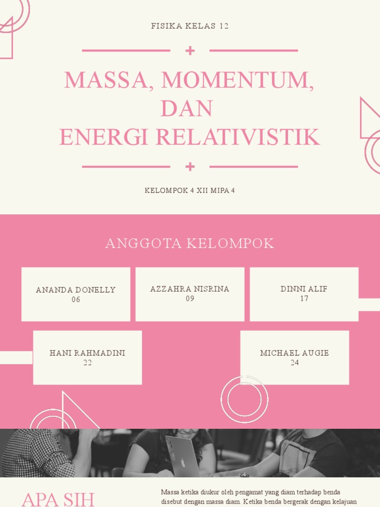 Massa, Momentum, dan Energi Relativistik | PDF