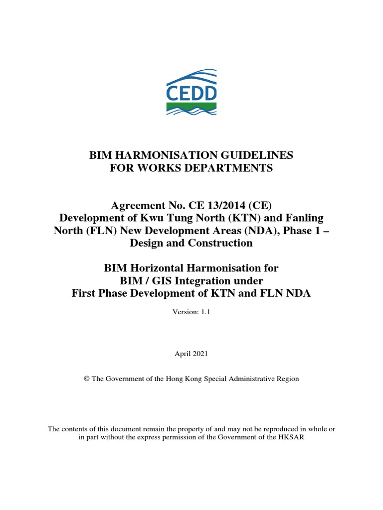 Page 1 From BIM Harmonisation Guidelines For WDs v1.1 (Incl RTC) | PDF