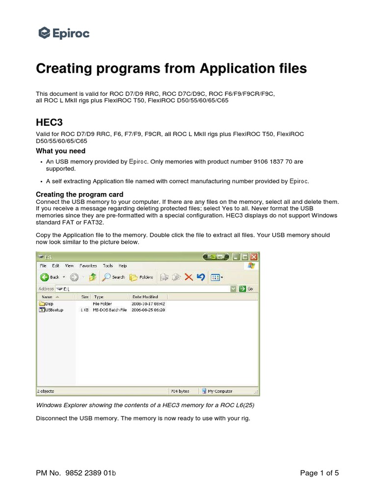 9852 2389 01b Creating Program Cards From Application Files | PDF ...