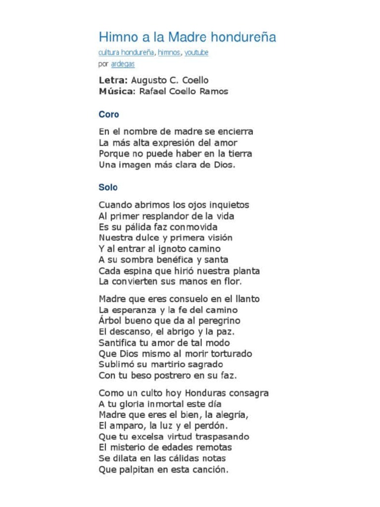Himno A La Madre | PDF