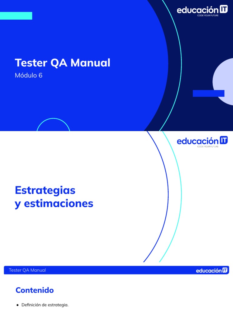 QA6 Estrategias y Estimaciones | PDF | Pruebas de software | Teoría de ...