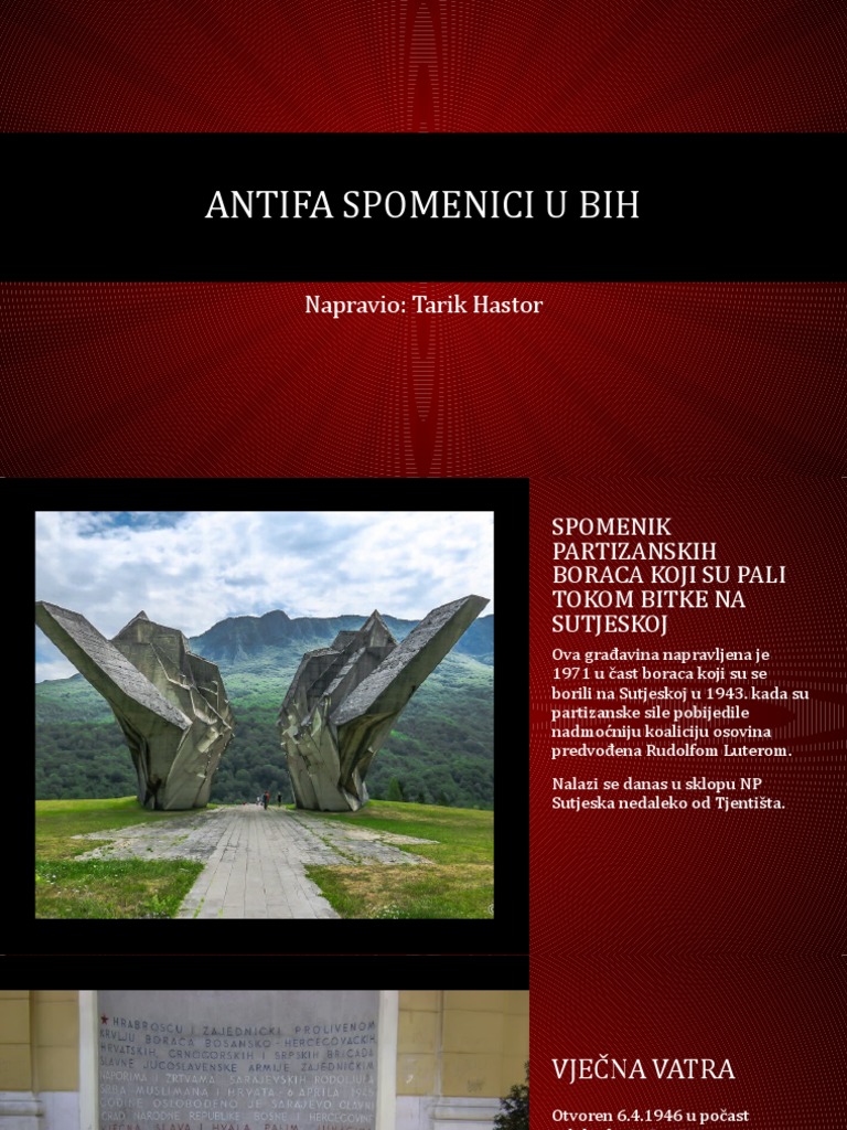 Tarik Hastor-ANTIFA Spomenici U Bih | PDF