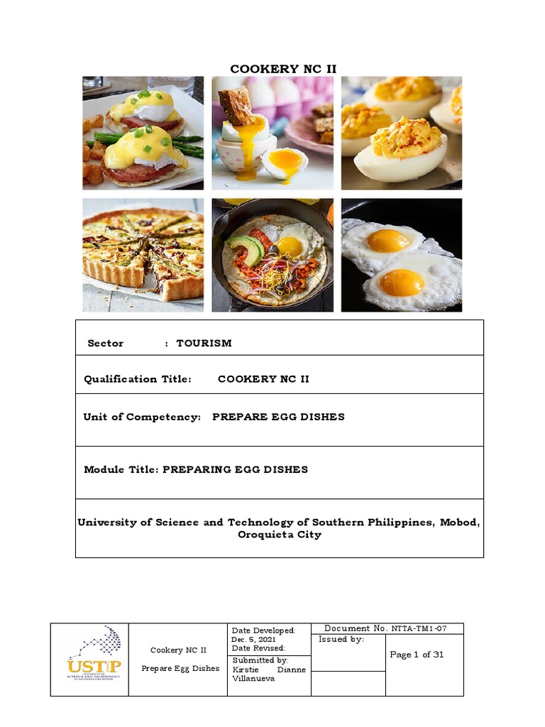 Updated CBLM | PDF | Egg As Food | Cooking