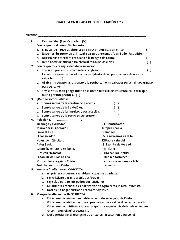 Principios bíblicos fundamentales sobre la salvación, la iglesia y la vida cristiana | PDF ...