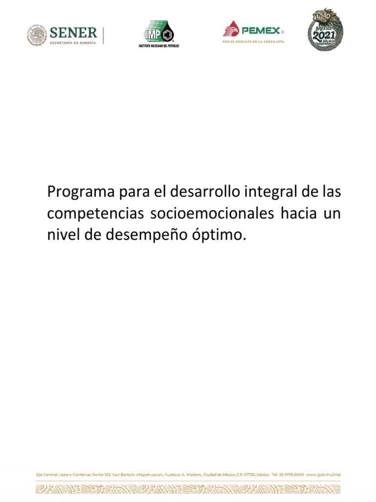 1 Programa de Desarrollo Integral | PDF | Las emociones | Empatía
