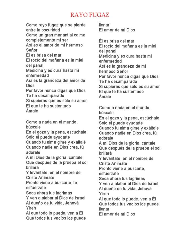 RAYO FUGAZ Adoración | PDF | Religión y espiritualidad