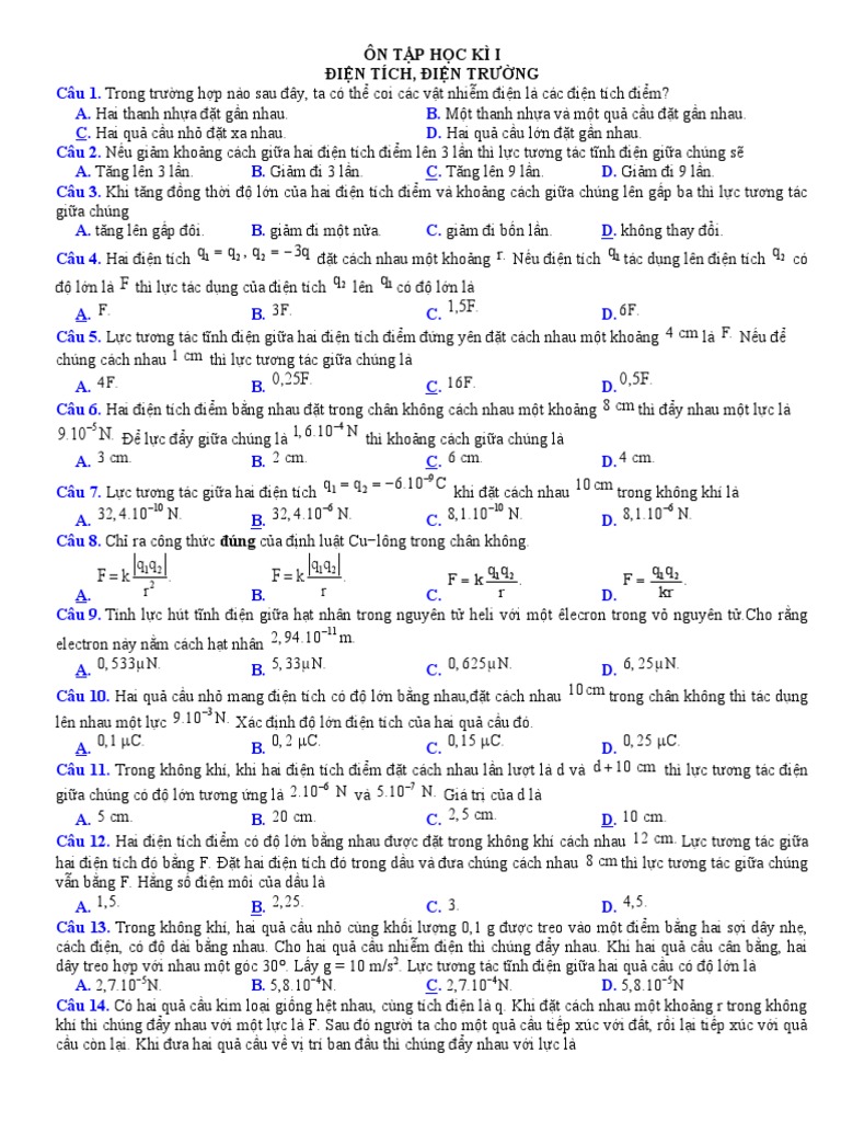 ÔN TẬP HK1 2 22 2023 | PDF
