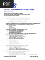 Vark Questionnaire | PDF | Learning Styles | Cognition