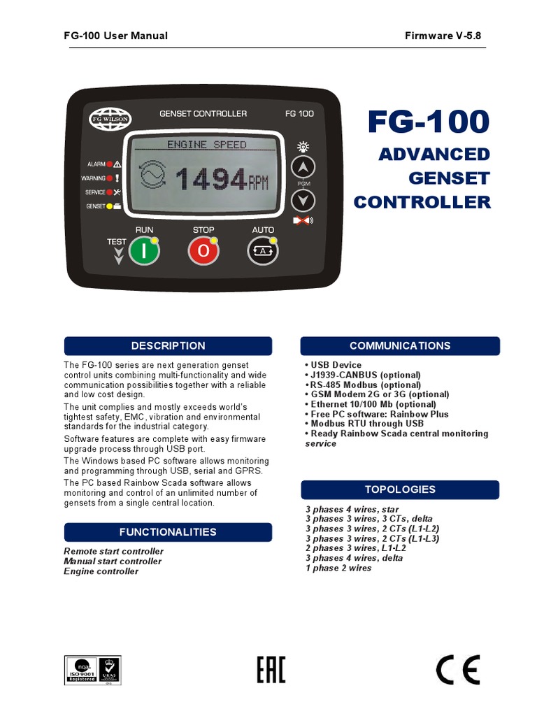 FG100 Tech Manual v2 | PDF | Power Supply | Usb