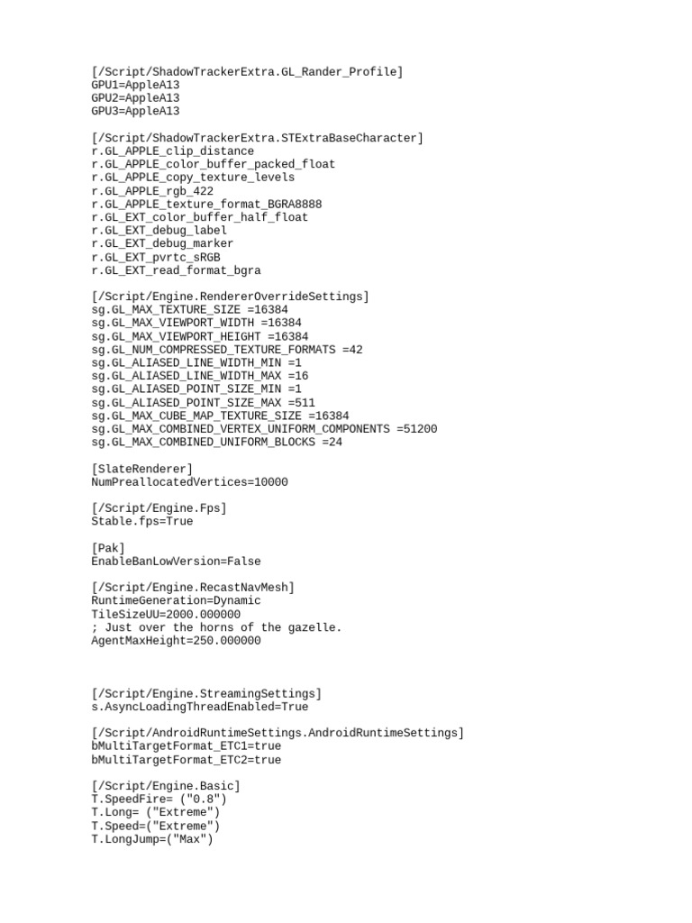 Graphics and system configuration settings for an Unreal Engine game | PDF | Software ...