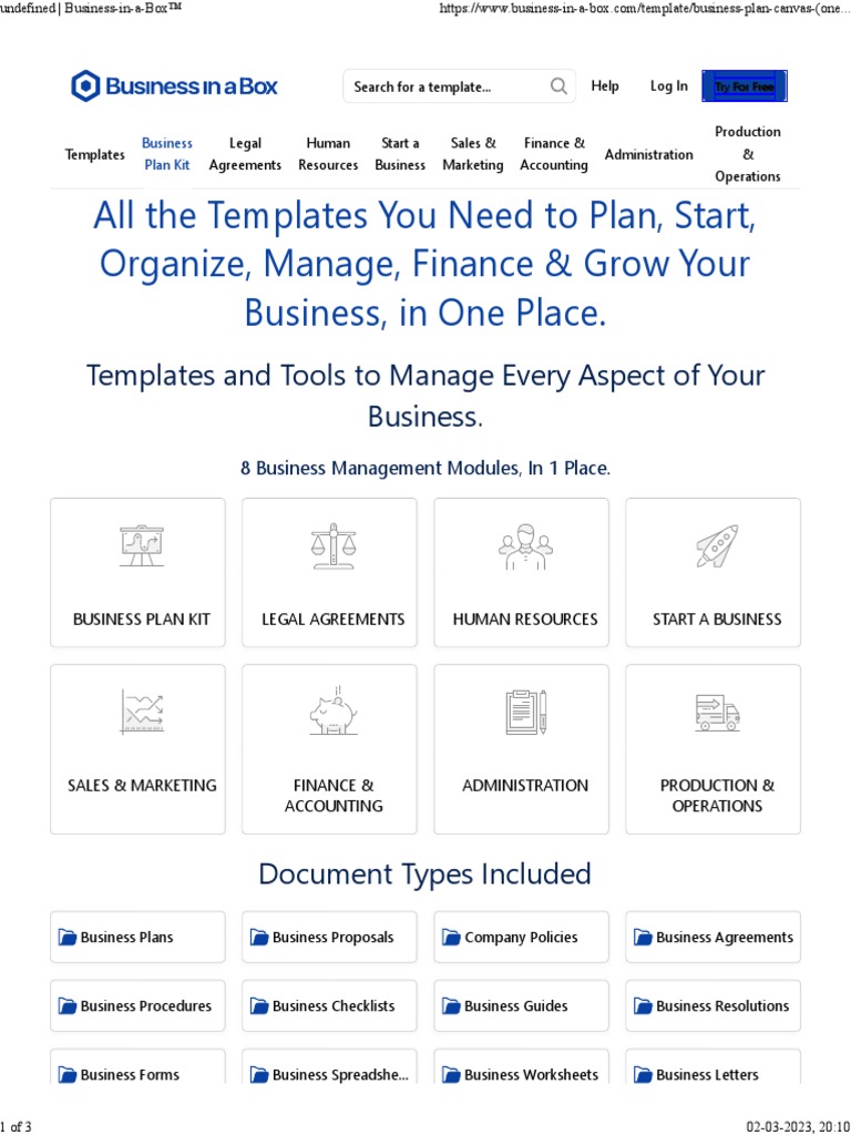 Undefined Business-in-a-Box™ | Download Free PDF | Business | Economies