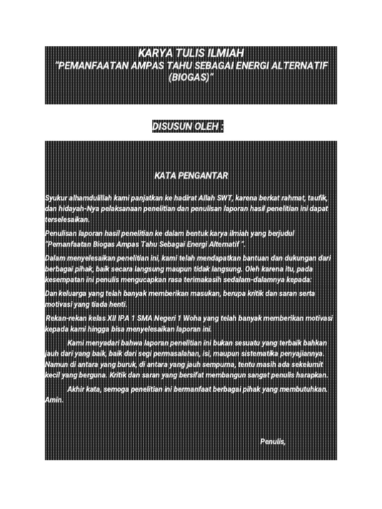 Karya Tulis Ilmiah Pemanfaatan Ampas Tah | PDF