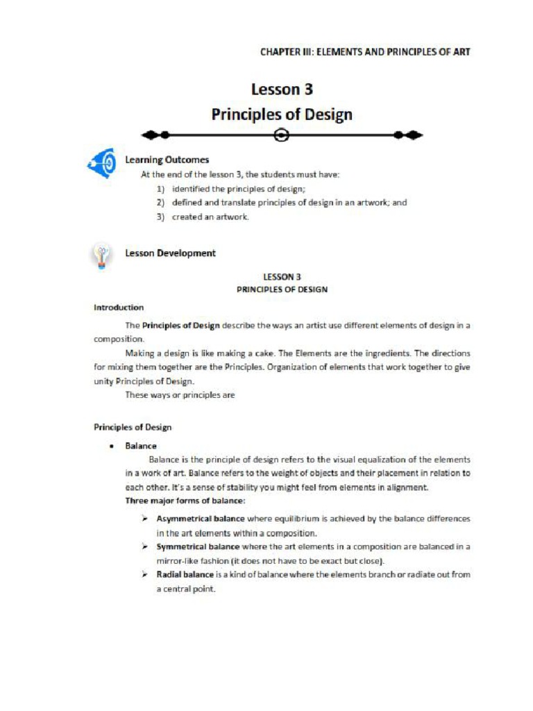 Lesson 2 Principles of Design (version 3) | PDF