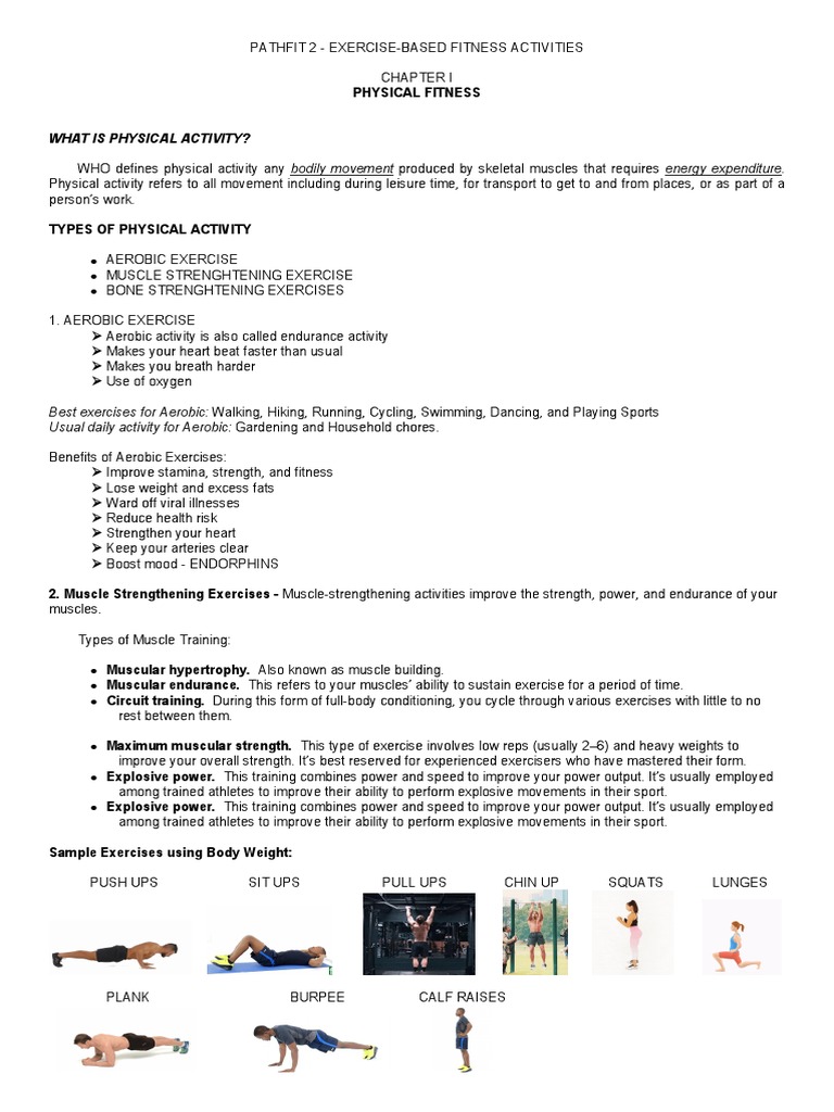 PATHFit 2 CHAPTER 1 | PDF | Physical Fitness | Weight Training