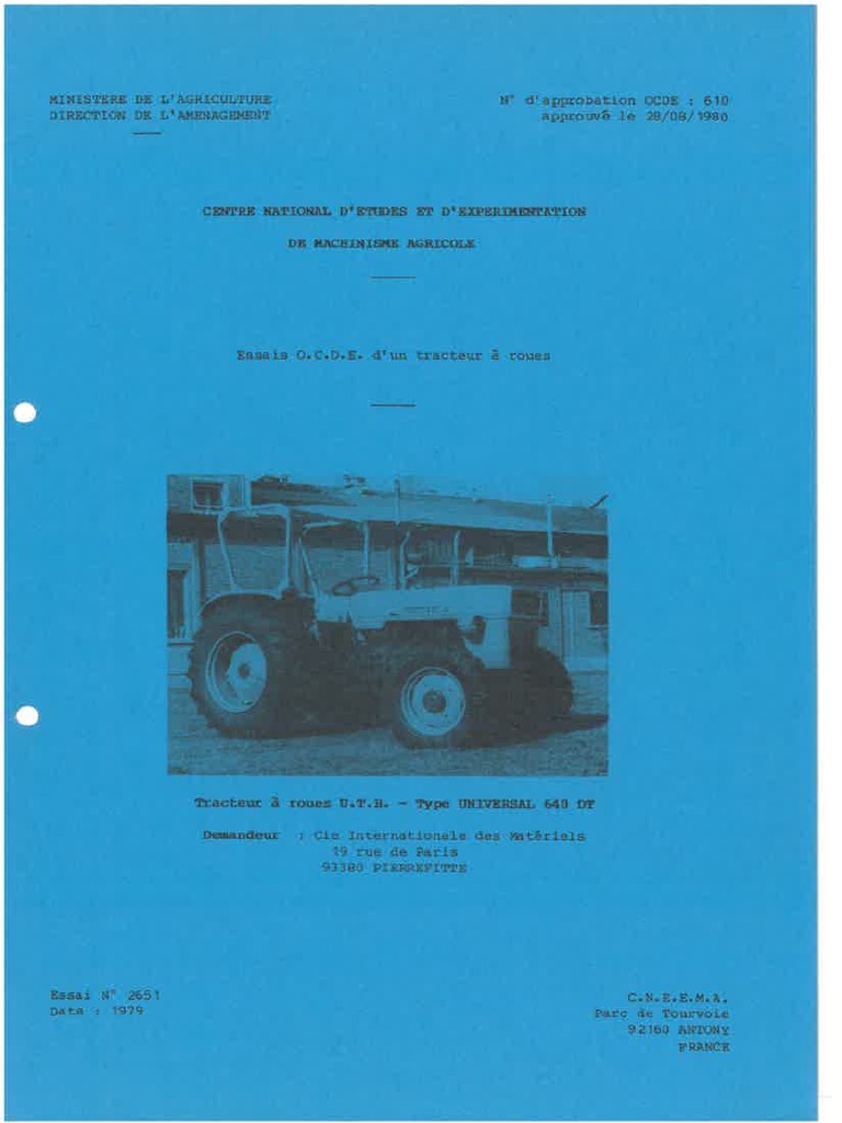 UTB-Universal 640 DT Nr610 1980 | PDF