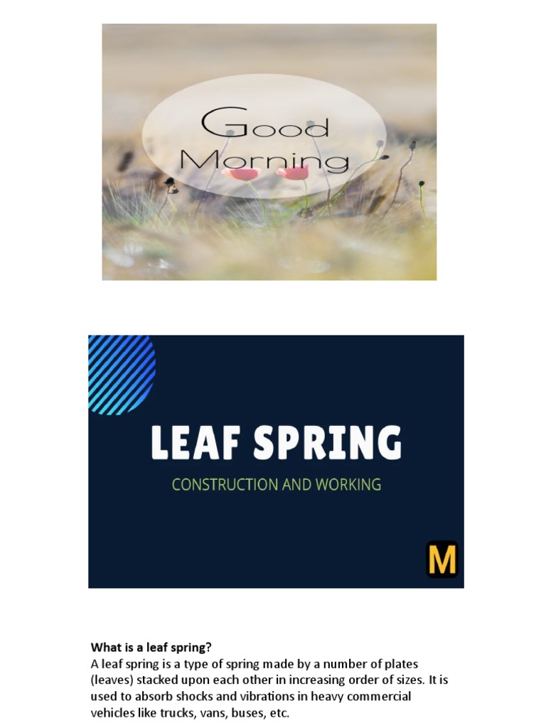 Leaf Springs | PDF | Stress (Mechanics) | Mechanics