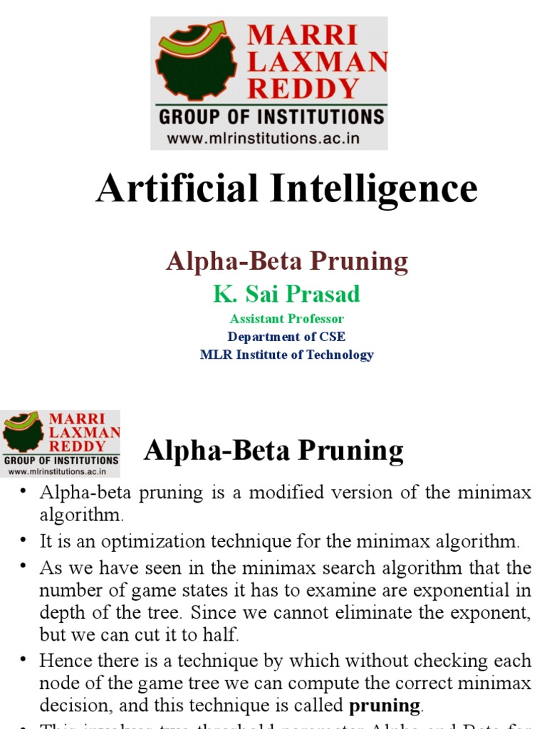 Alpha Beta Pruning | Download Free PDF | Algorithms And Data Structures | Applied Mathematics