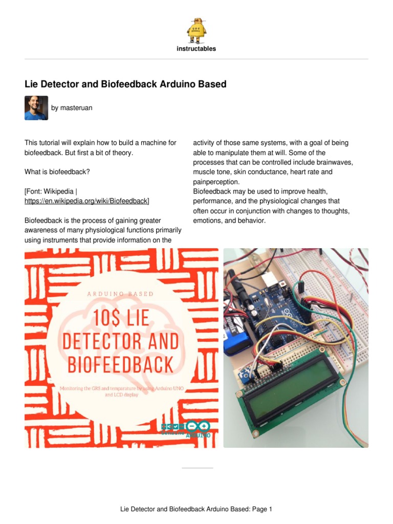 Biofeedback Arduino Based | PDF | Arduino | Sensor