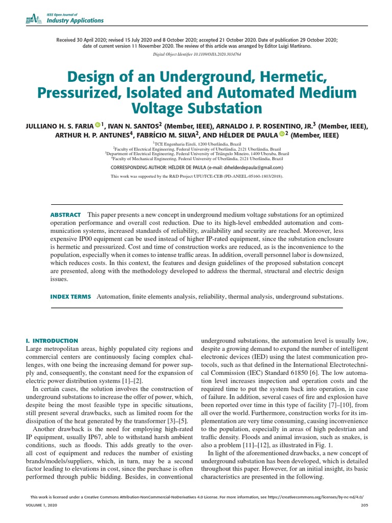 Design of An Underground Hermetic Pressurized Isol | PDF | Electrical Substation | Transformer