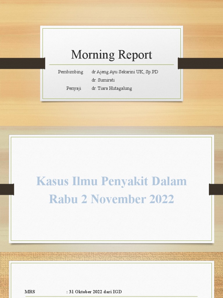 Morning Report | PDF