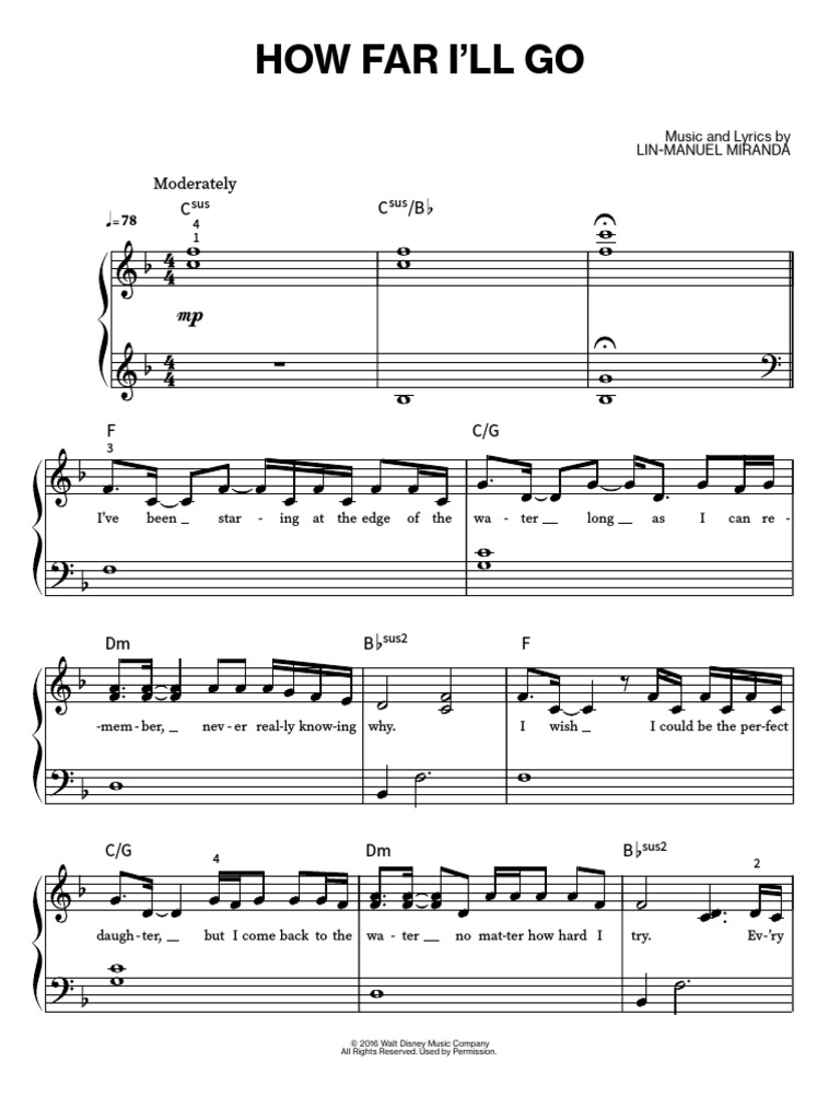 How Far I'll Go | PDF