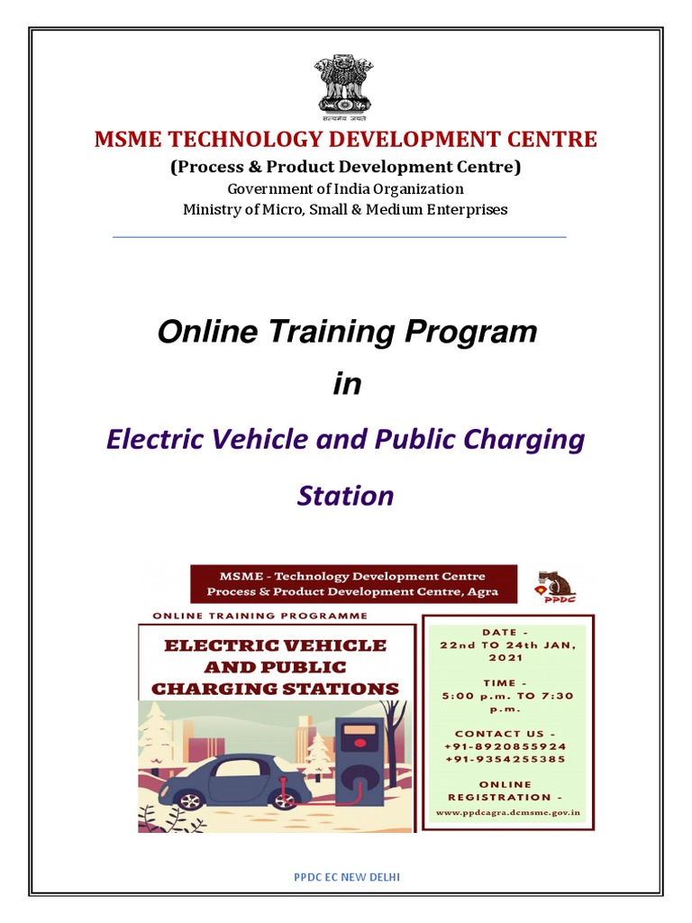 Online Training Program In: Electric Vehicle and Public Charging ...