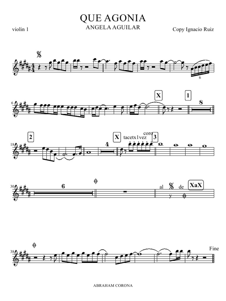 Que Agonia Violin 1 | PDF