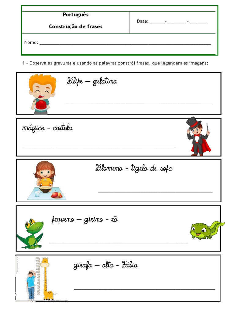 Escrever Frases Ge e Gi | PDF