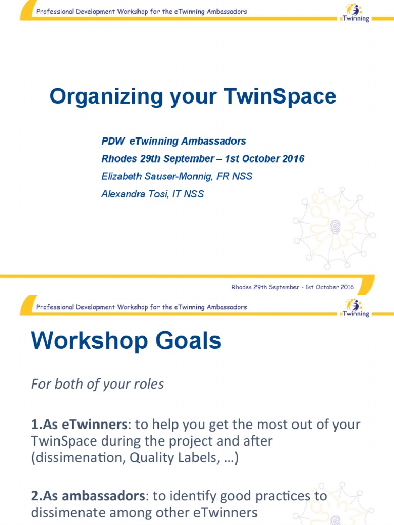 Organizing Your eTwinning TwinSpace | PDF | Communication
