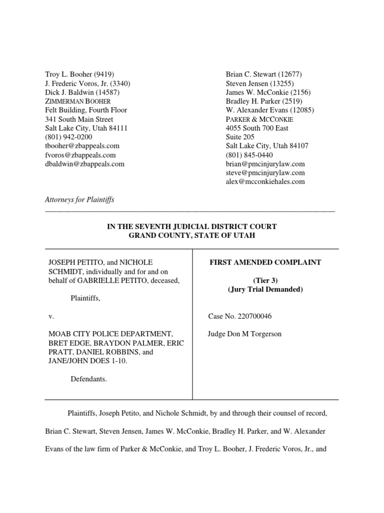 Gabby Petito's Family Files Amended Complaint | PDF | Domestic Violence | Violence